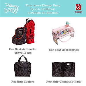 Disney Baby by J.L. Childress Shopping Cart & High Chair Cover - for Baby, Kids, Toddler, Girl - Phone Holder and Toy Loops - Extra Large, Universal Grocery Cart Cover - Minnie Mouse Floral