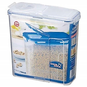 LocknLock Easy Essentials Food lids (flip-top) / Pantry Storage/Airtight containers, BPA Free, top-16.5 Cup-for Cereal, Clear