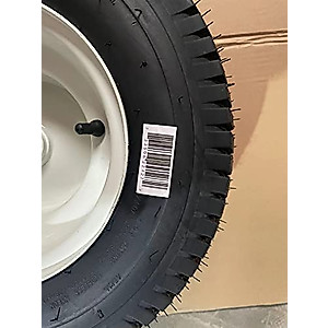 WEIZE 16x6.50-8 Lawn Mower Tires with Rim, 3" Offset Hub, 3/4" Bearing, 16x6.5-8 Tractor Turf Tire, 4 Ply Tubeless, 615lbs Capacity, Set of 2