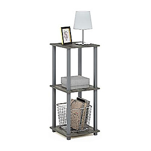 Furinno Simplistic Set of 2 End Table, French Oak Grey/Grey