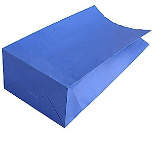 Party Favor Bag - 50 Piece Navy Blue Kraft Paper Treat Bags Ideal for, Lunch, Gift Bags Birthday Parties, July 4th or Baby Showers - 5 x 3 x 9 Inch