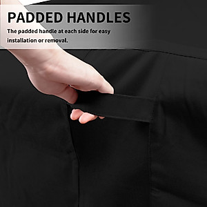 Easy-Going 600D Heavy Duty Round Patio Furniture Cover, Outdoor Table and Chair Set Cover, Waterproof Outdoor Sectional Furniture Set Cover (62" DIAx 28" H, Black)