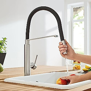 GROHE 31492DC0 Concetto Semi-Pro Kitchen Faucet with Pull-Out Sprayer Supersteel (Stainless Steel)