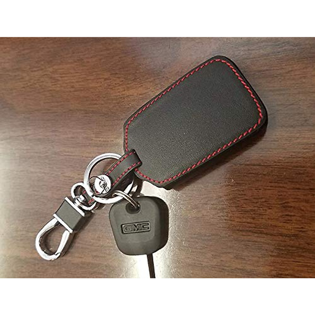 KAWIHEN Leather Smart Remote Key Fob Case Holder Cover Compatible with M3N-32337100 22881480 Chevrolet Colorado Silverado 1500 2500 HD 3500 HD GMC Canyon Sierra 1500 2500 HD 3500 HD