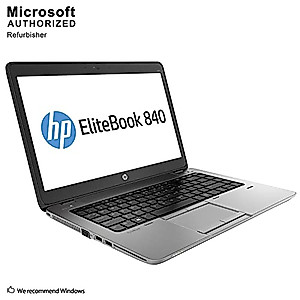 HP EliteBook 840 G2 Business Notebook with 14 Inch HD Display, Intel Core i7 CPU, 8GB RAM, 256GB SSD, Windows 10 (Renewed)
