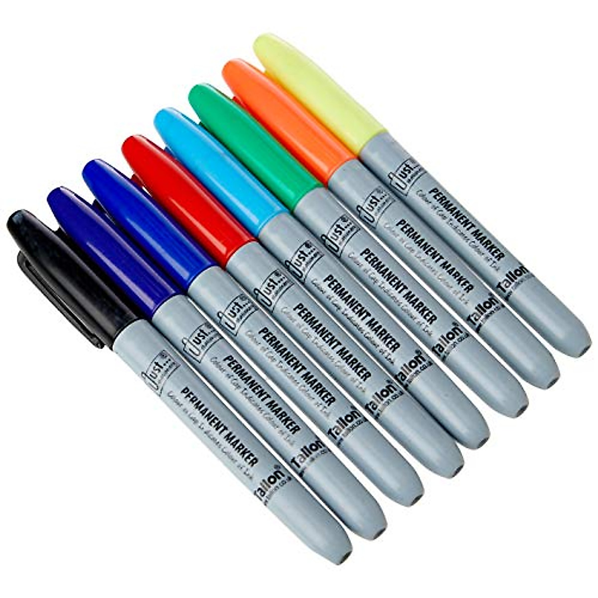 Just Stationery Permanent Marker - Multi-Colour (Pack of 8)