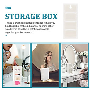 Cabilock Box Jewelry Storage Box Office Storage Cabinet Makeup Container Makeup Organizer Drawer Makeup Storage Case Cosmetic Organizer Drawer Desktop Storage Dog Plastic White Accessories