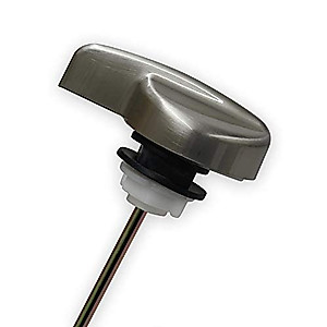 Qualihome Side Mount Toilet Handle Replacement with 2 inch Universal Toilet Flapper Replacement and Chain (Nickel Side Mount)