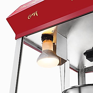 Countertop Movie Night Popcorn Popper Machine-Makes Approx. 3 Gallons Per Batch- by Superior Popcorn Company- (8 oz., Red)