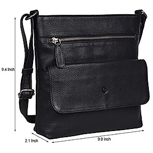 ANTONIO VALERIA Piper Grainy Napa Black Premium Leather Crossbody Bag