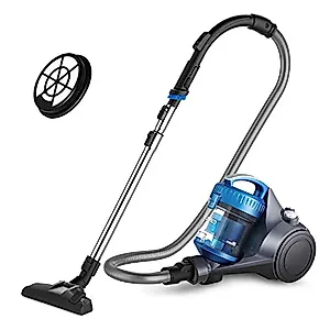 EUREKA Whirlwind Bagless Canister Vacuum Cleaner, Lightweight Vac for Carpets and Hard Floors, w/Filter, Blue