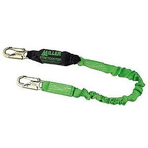 Honeywell Two-Legged, 6' Stretchable Web Lanyard w/1 Locking snap Hook & 2 Locking rebar Hooks (2-1/2'') - Blue 8798RSSD/6FTBL