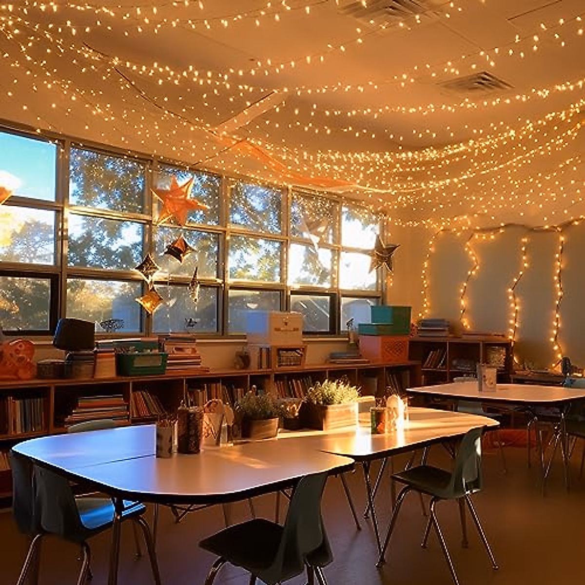 JMEXSUSS 168FT 600 LED Christmas Lights Outdoor Waterproof 8 Modes Indoor Christmas String Lights Warm White Christmas Tree Lights Plug in for Room Bedroom Wedding Party Holiday Decorations.