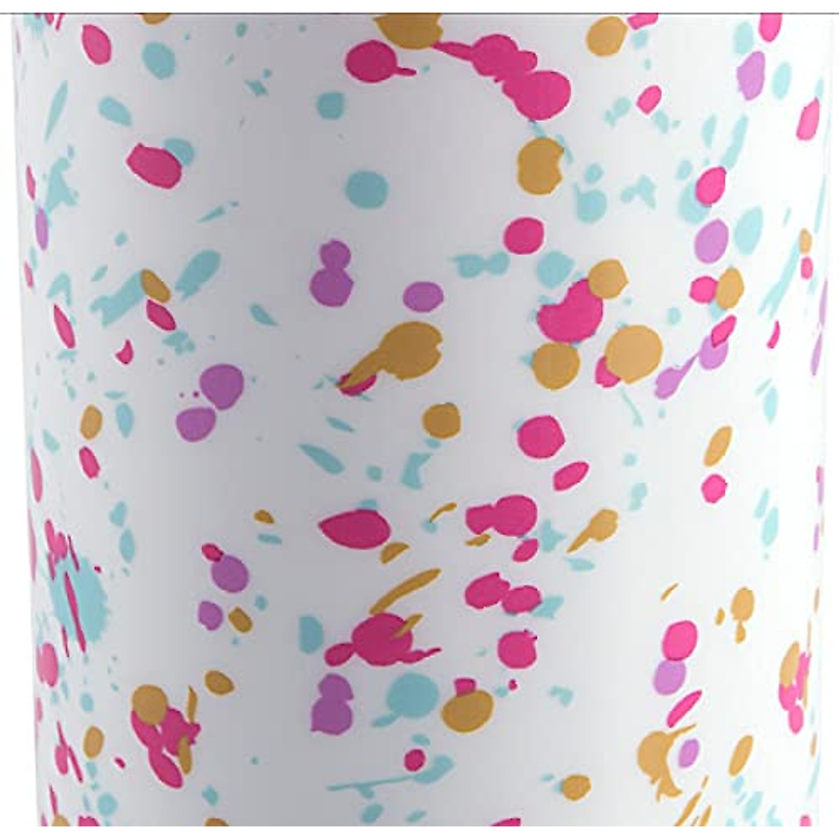 Allure Home Creation Confetti Pink 3-Piece Plastic Set-Soap/Lotion Dispenser-Toothbrush Holder-Tumbler