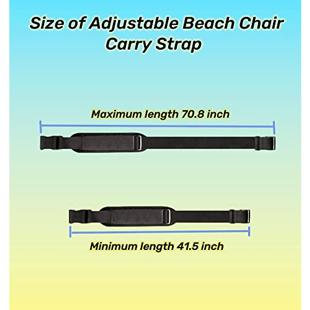 3 Pack Adjustable Carry Strap for Beach Chair Folding Beach Chair for Carry Strap Universal Shoulder Strap for Beach Chair Camping Scooter Bikes Backpacking Picnics Outdoor and Other Items