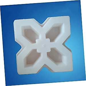Happyyami Plastic Floor Mold Concrete Paving Mold molds Garden Paving Mold Pavement Mold molding Cement Floor Tile Mold Cement Brick Mold DIY Maker Paving Mould Paving Bricks White Stepping