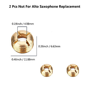 GU GU 1 Set Alto Sax Repair Parts Screws + 25pcs Sax Pads + Blanket column