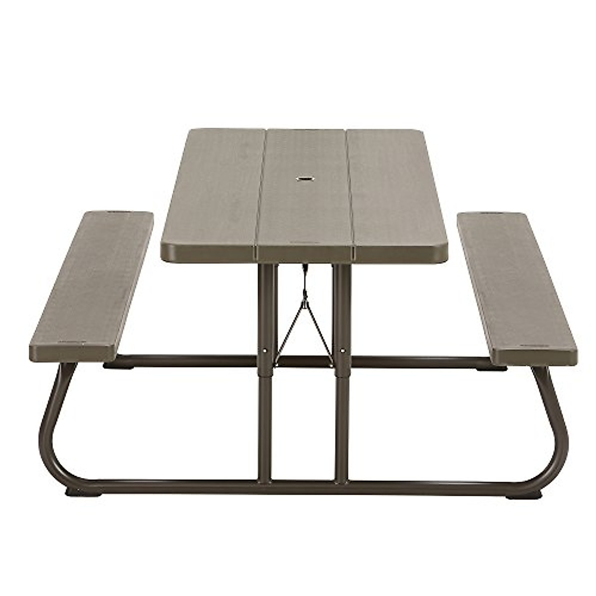 Lifetime 60105 Wood Grain Picnic Table and Benches, 6 Feet, Brown