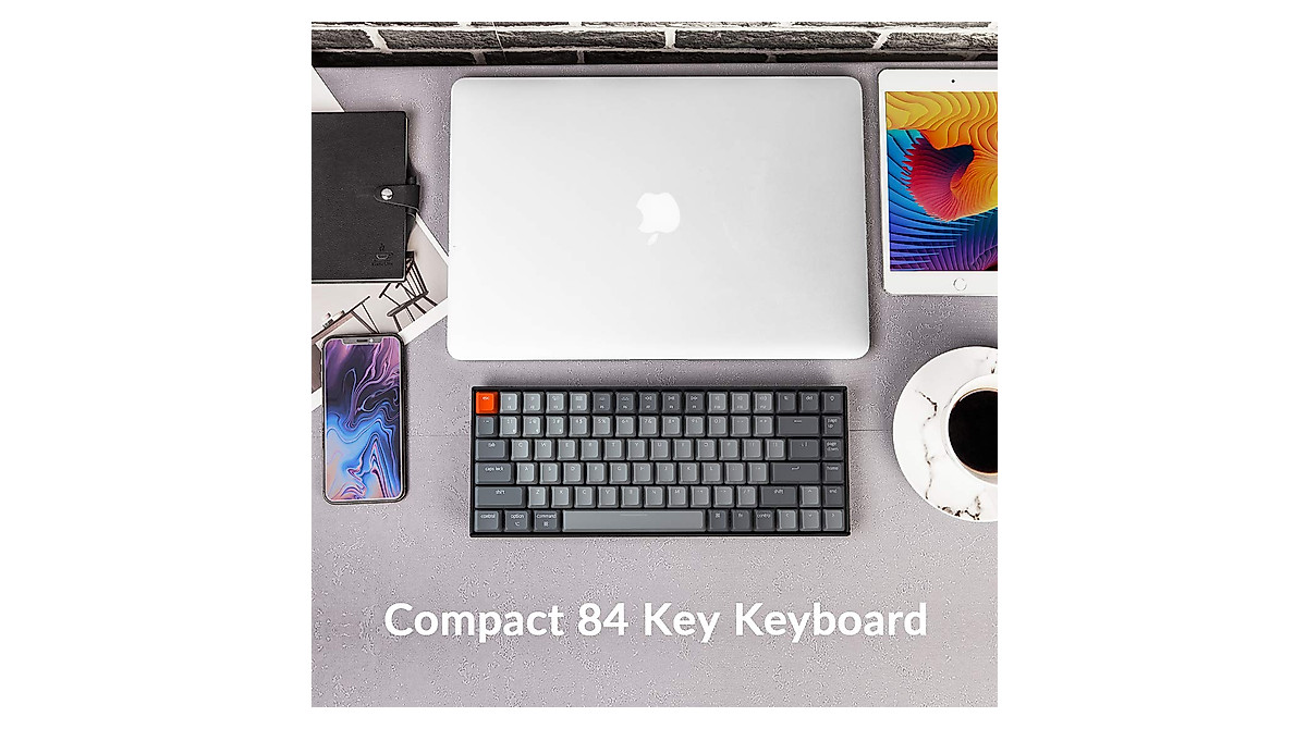Keychron K2 Wireless Mechanical Keyboard with Gateron G Pro Brown Switches