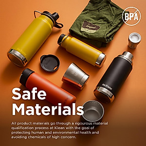 Klean Kanteen TKPro Insulated Thermos - Portable, Stainless Steel Drinking Bottle - Leak Proof & Easy to Clean - Black, 25 oz