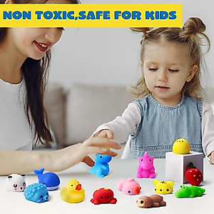 JOYIN Mochi Squishy Toys Set, Random 25 Pack Mini Mochi, Party Favors for Kids, Kawaii Squishy, Stress Relief Toys, Basket Stuffers, Goodie Bags Fillers, Birthday Gifts, Classroom Prizes