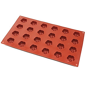 X-Haibei Micro Plum Flower Ice Cube Chocolate Jello Soap Silicone Mold Supplies 1inch Dia.