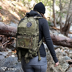 WYNEX Tactical Folding Admin Pouch, Molle Tool Bag of Laser-Cut Design, Utility Organizer EDC Medical Bag Modular Pouches Tactical Attachment Waist Pouch Include U.S Patch (CP Camo)
