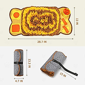 Toozey Snuffle Mat for Dogs, Interactive Snuffle Mat for Small and Medium Dogs, Dog Food Mat for Puppy Sniff Training, Durable Dog Feeding Mat Enrichment Toys
