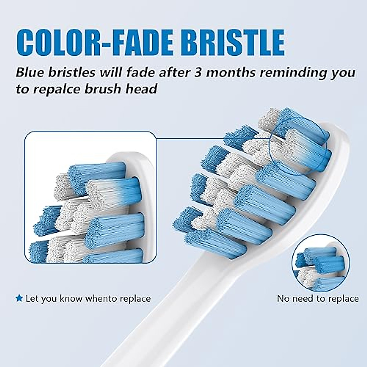 SuitShine Replacement Toothbrush Heads for Philips Sonicare Replacement Heads, Compatible with Phillips Sonicare Snap-on Electric Tooth Brushes, 6 Pack