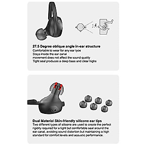 eDealz Fully Wireless Bluetooth 5.0 Rechargeable Active Sports Earbud Headphones w Smart LCD Display 48h USB C Power Charging Case Microphone Surround Stereo Bass and Passive Noise Cancelling (Pink)