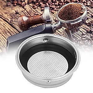 Haofy Coffee Filter Basket, Detachable Coffee Filter Cups Strainer, Stainless Steel Coffee Machine Filter Accessory for Home Office(1)