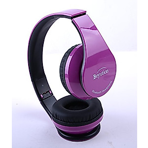 Beyution Wireless Bluetooth Headphones for Apple iPhone 6/6plus/5s/5/5c/4s/4/3/2 all Ipad iTouch Mac IPOD SAMSUNG GALAXY S5/S4/S3; Note 2/3/4 LG and all portable deive with bluetooth (513 Pure Purple)