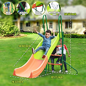 Outdoor Slide, Playground Slide, Plastic Slide for Playground, Playset Slide, 8 Ft Slide for Swing Set, 8ft Deck Slide, Indoor/Outdoor Backyard Slide for Kids Ages 3-8