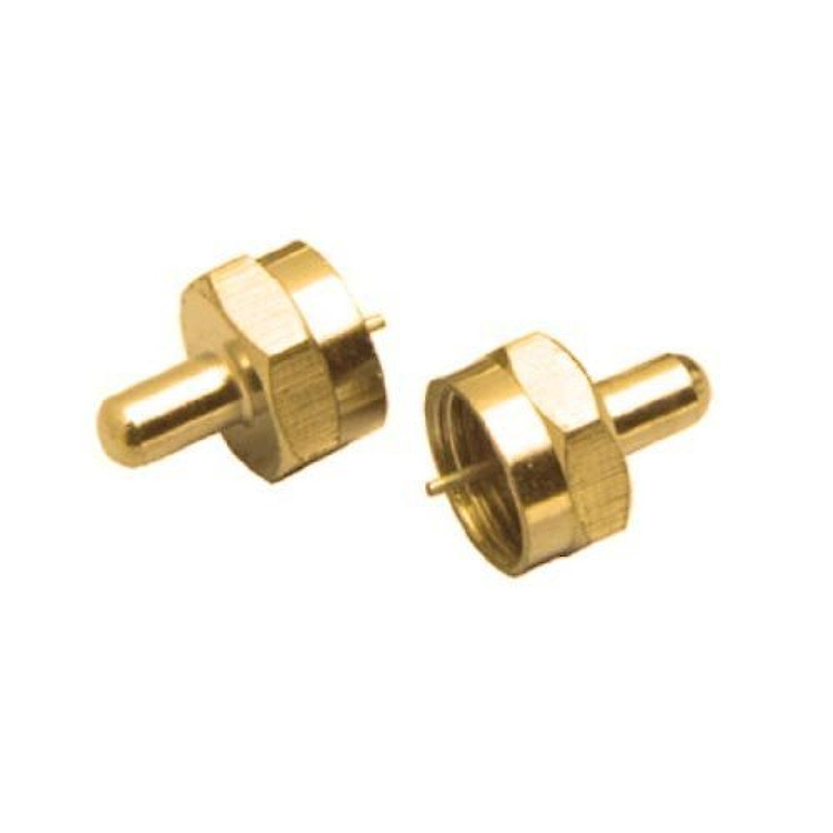 Gold Plated F-Connector Terminator Caps 2 Pack Connector Coax Cable 75 Ohm F Component Jack Digital Audio Video Signal, Impedance Matching