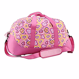 Emily Rose Dance Kids Duffle Bag, Girls Duffle Bag for Kids, Pink Kids Travel Bag, Toddler Dance Bag Girls, Gymnastics Bag, Ballet Bag, Weekender Bag, Sleepover Bag, Overnight Bags, Kids Gym Bag