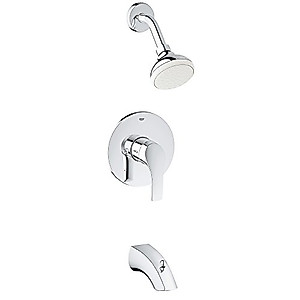Grohe 3501220A Pressure Balance Valve Bathtub/Shower Combo Faucet, Chrome