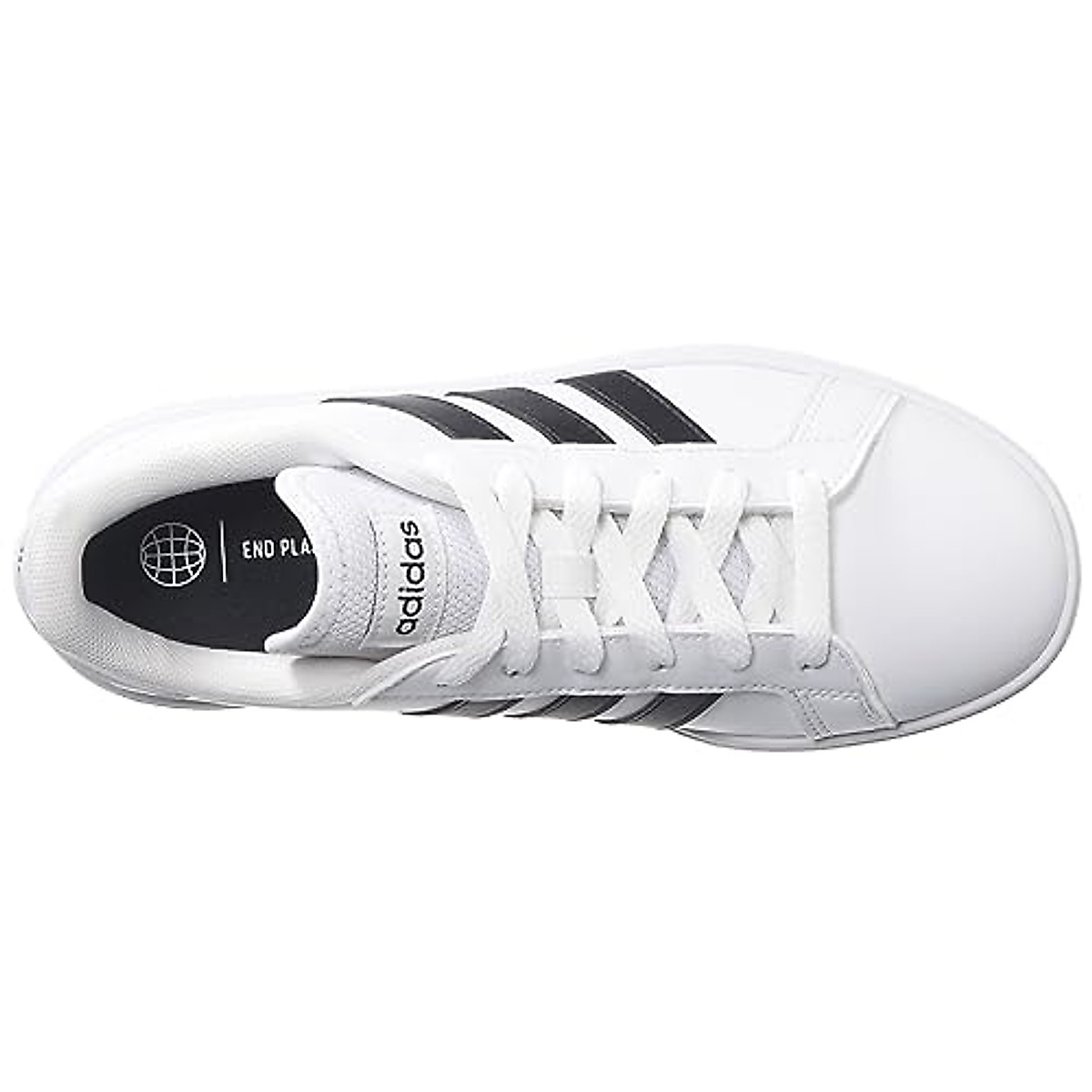 adidas Women's Grand Court Base 2.0 Tennis Shoes, Cloud White-core Black, 8