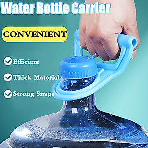 2 Pack Advanced Ergonomic 2nd Gen 5 Gallon Drinking Water Bottle Handle Bottle Carrier Lifter with Rubberized Anti-Slip Holder