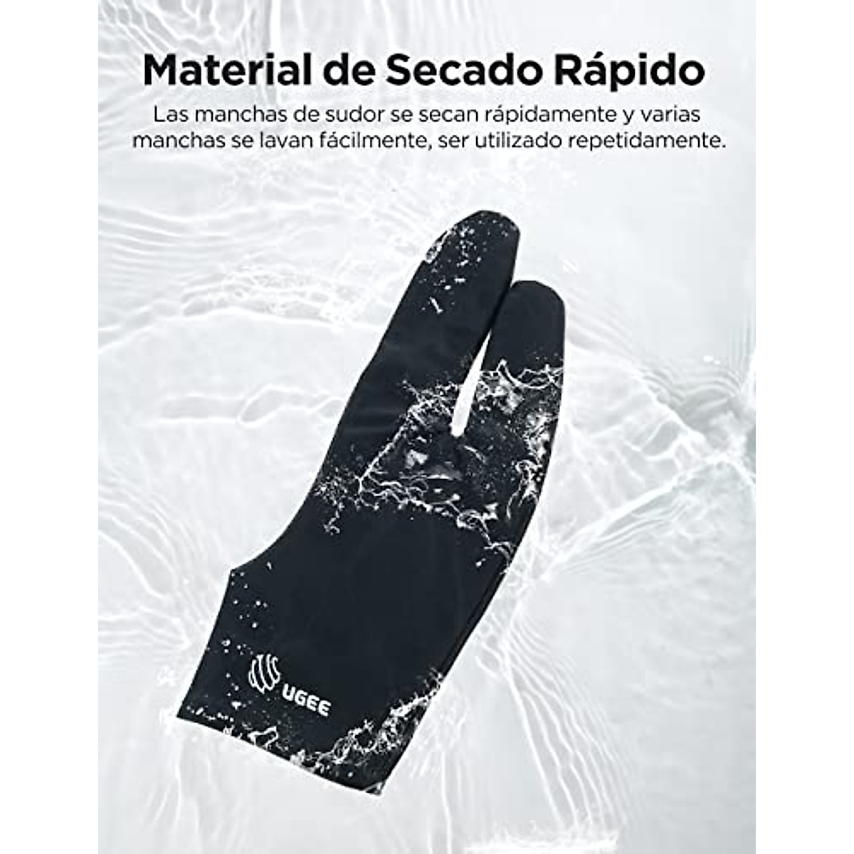 UGEE Digital Drawing Glove 4 Pack，Artist Glove for Drawing Tablet Digital Art Glove with Two Finger for Right Hand or Left Hand Universal Sizes