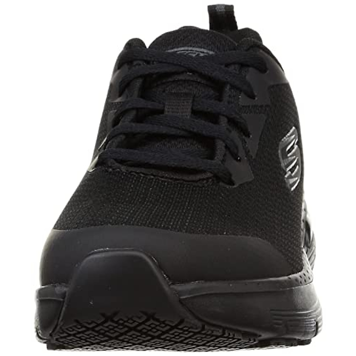 Skechers Women's Athletic lace up Arch Fit Sr Health Care Professional Shoe, Black, 8
