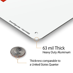 SmartSign 12 x 18 inch “Not an Exit” Metal Sign, 63 mil Aluminum, 3M Laminated Engineer Grade Reflective Material, Red and White, Made in USA