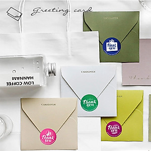 PARLAIM 500pcs Thank You Stickers 6 Color 1.5" Thank You for Supporting My Small Business Stickers Thank You Business Stickers Roll Small Thank You Labels for Business