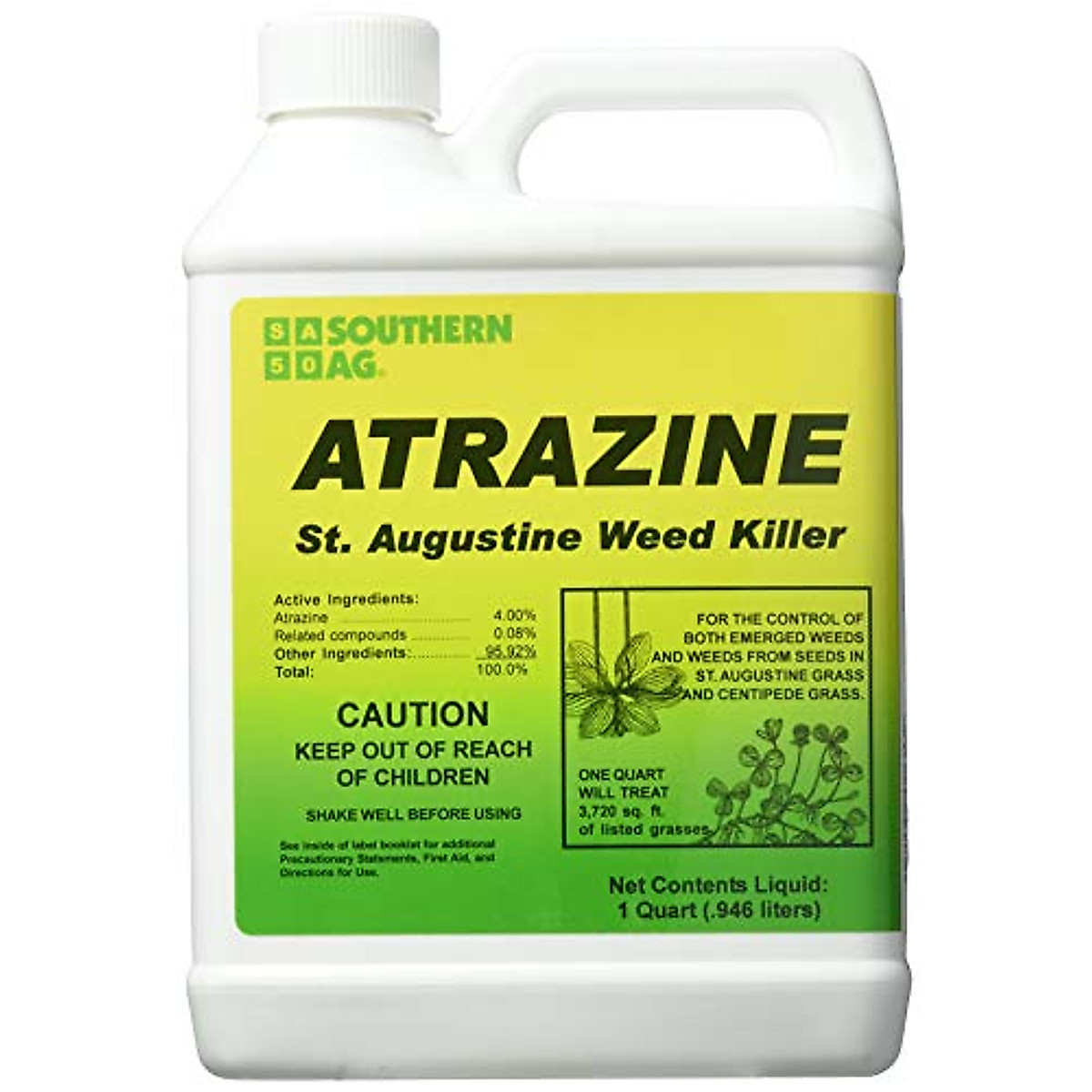 Southern Ag 006130 Atrazine St. Augustine Weed Killer 32oz Specialty Herbicide, Light Tan
