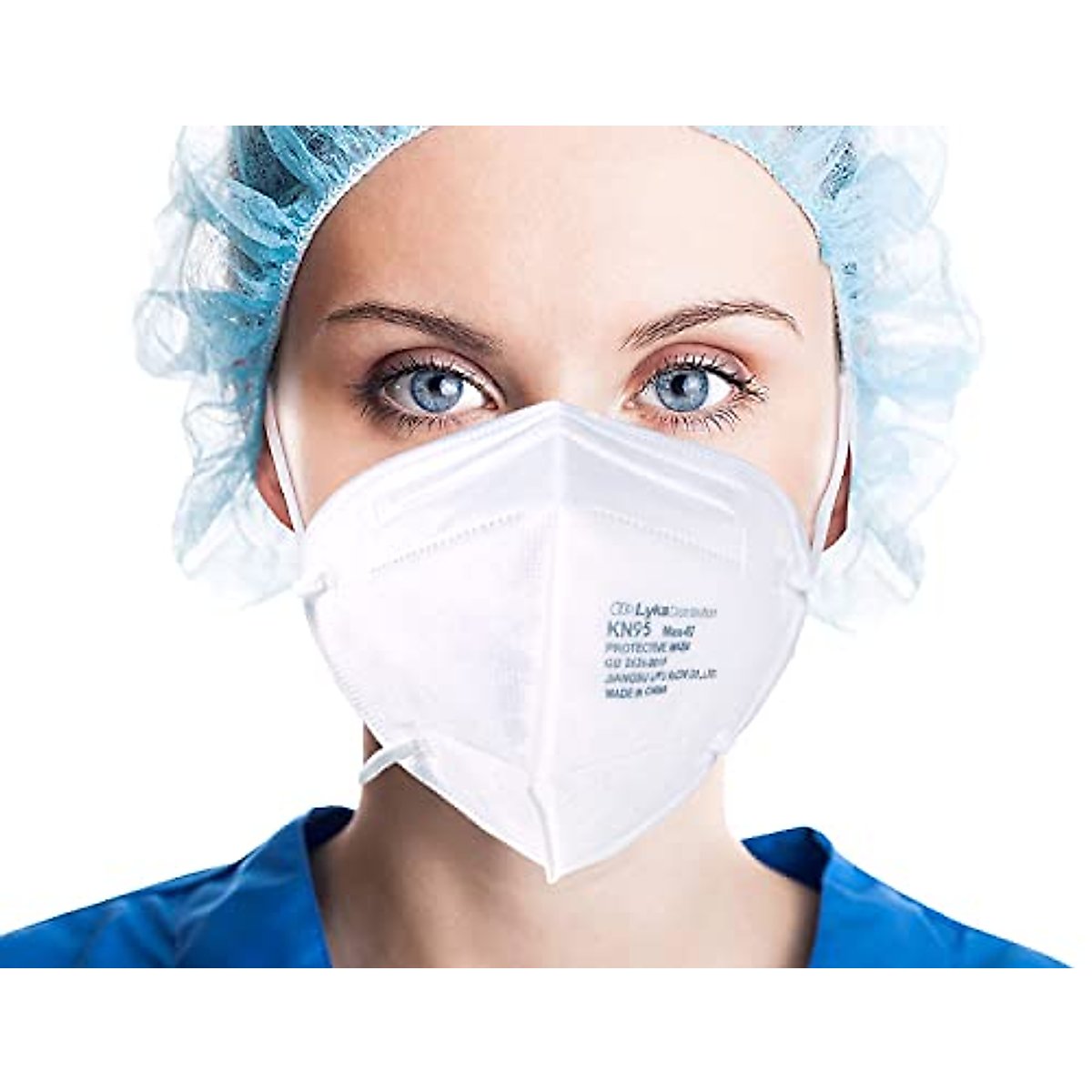 Lyka Distribution KN95 Face Masks - 50 Pack - 5 Layer Protection Breathable Face Mask - Filtration>95% with Comfortable Elastic Ear Loop | Non-Woven Polypropylene Fabric