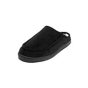 KingSize Men's Big & Tall Microsuede Clog Slippers - Big - 15 EW, Black