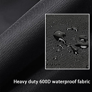 Sean Jacjy Heavy Duty 600D Outdoor Patio Cushion Furniture Organizer Bag Waterproof and Dustproof, 62 inches L x 22 inches W x 30 inches H for Patio Furniture Cushions and Other Storage Items