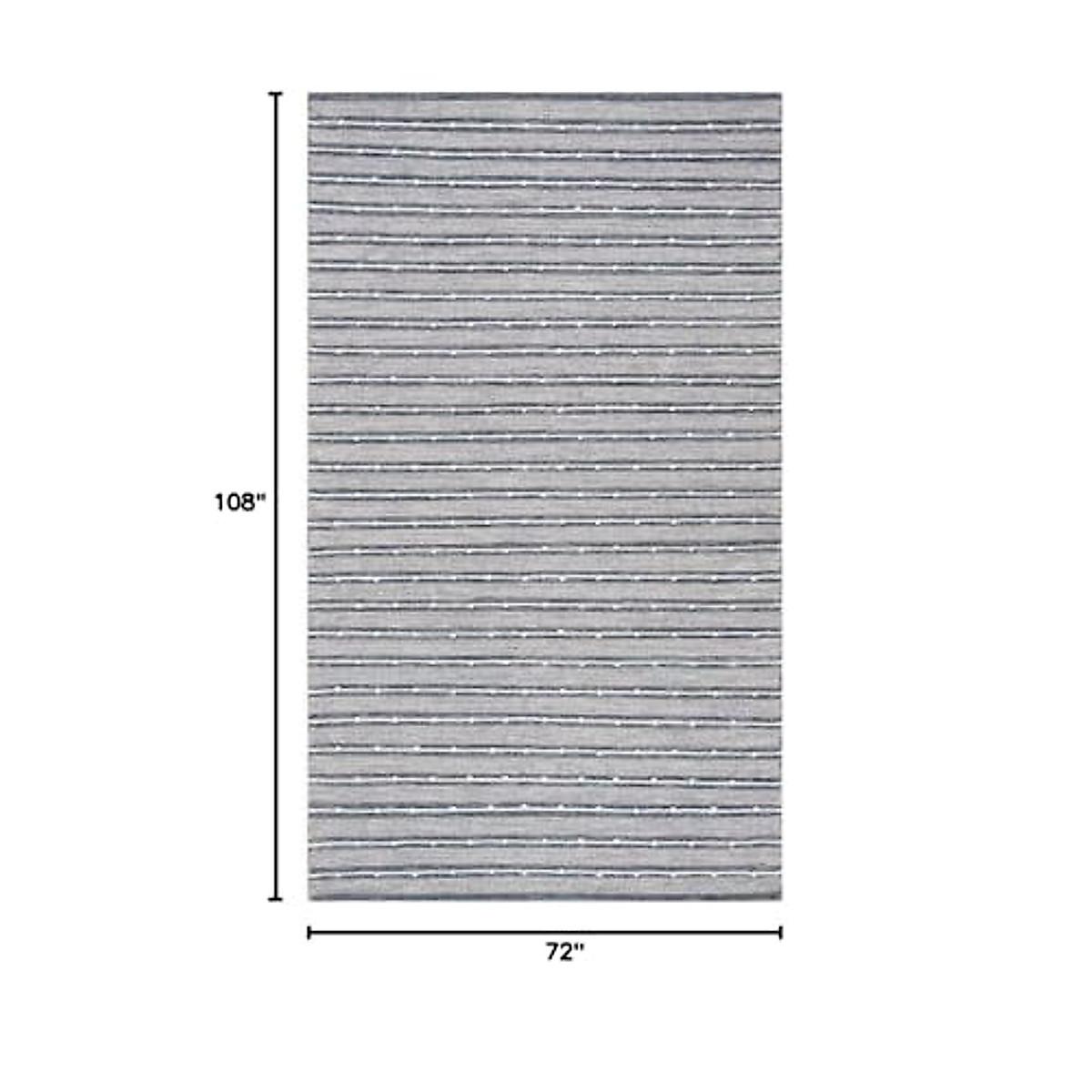 SAFAVIEH Striped Kilim Collection 6' x 9' Navy / Blue STK513N Handmade Flatweave Cotton Area Rug