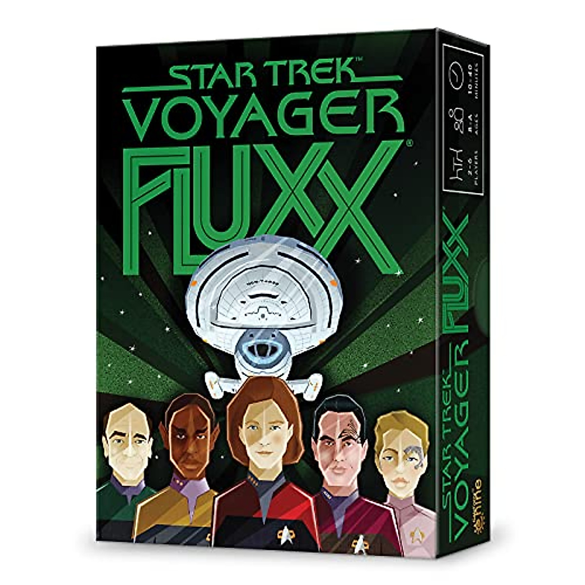 Star Trek Voyager Fluxx – Card Games Adults and Kids - 2-6 Players – Card Games for Family – 10-40 Mins of Gameplay – Games for Family Game Night – Card Games for Kids & Adults Ages 8+ - English