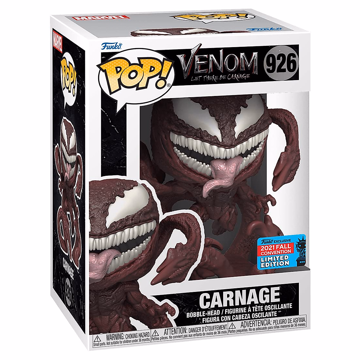 Funko Pop Marvel Venom Carnage 2021 Fall Convention #926 - Exclusive Special Edition - Marvel Pop Figure, Multicoloured, One Size