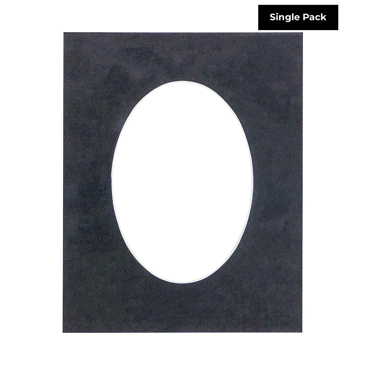 16x20 Mat Bevel Cut for 13.5x17 Photos - Precut Black Suede Oval Shaped Photo Mat Board Opening - Acid Free Matte to Protect Your Pictures - Bevel Cut for Family Photos, Pack of 1 Matboard Show Kit